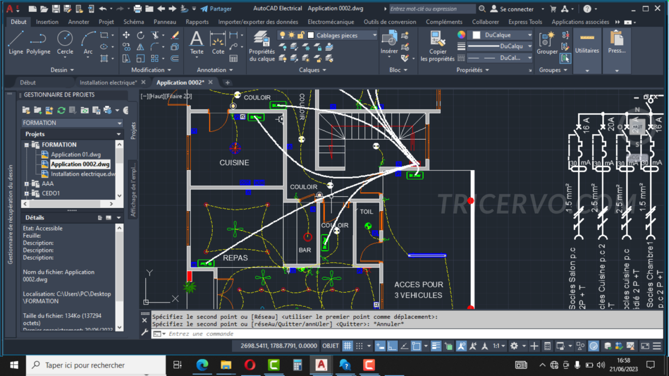 AUTOCAD ELECTRICAL: électricité Bâtiment - TriCERVO